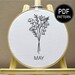 Birth Month Flower Embroidery Pattern May Flower Embroidery Lily of the ...