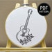 Guitar Embroidery Pattern Music Embroidery Musical Instrument ...