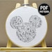Flower Mickey Embroidery Pattern Floral Embroidery Pattern Mickey Hoop ...