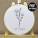 Birth Month Flower Embroidery Pattern October Flower Embroidery Cosmos ...