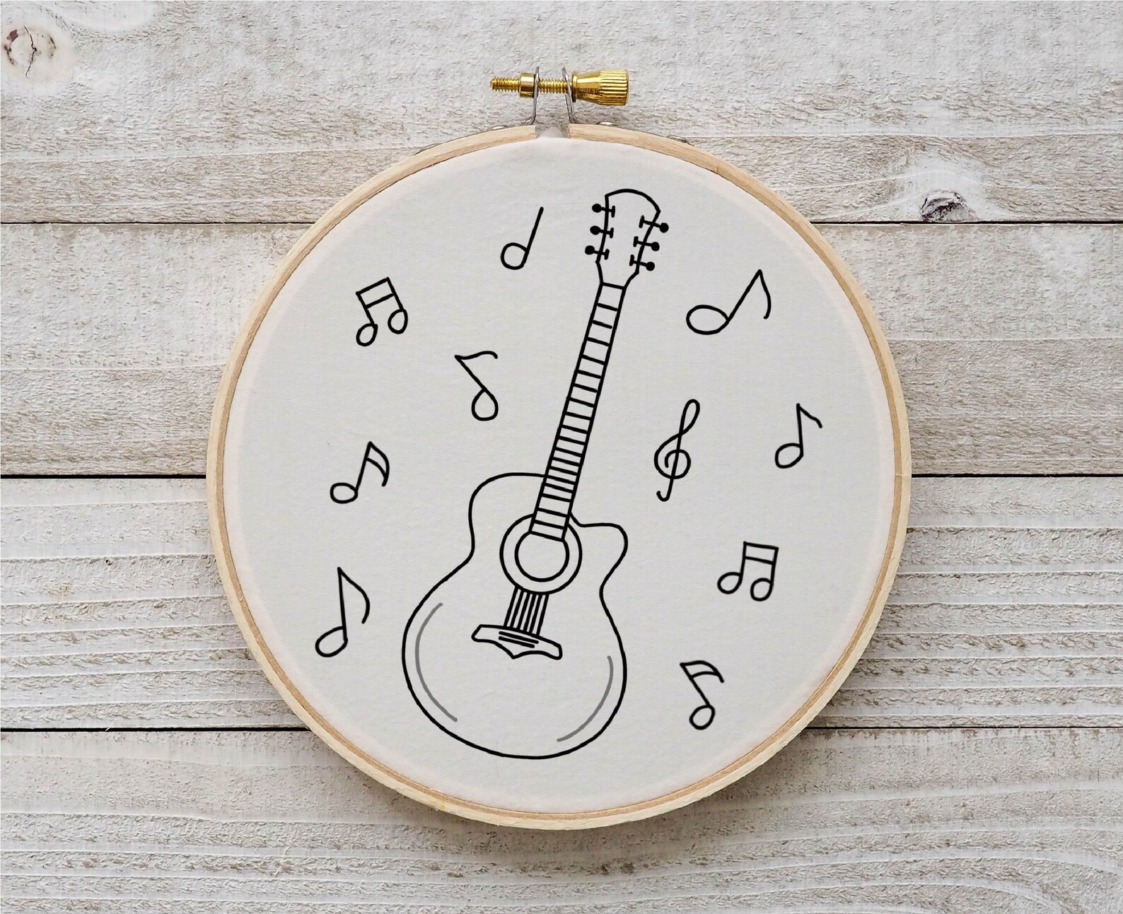 Guitar Embroidery Pattern Music Embroidery Musical Instrument ...