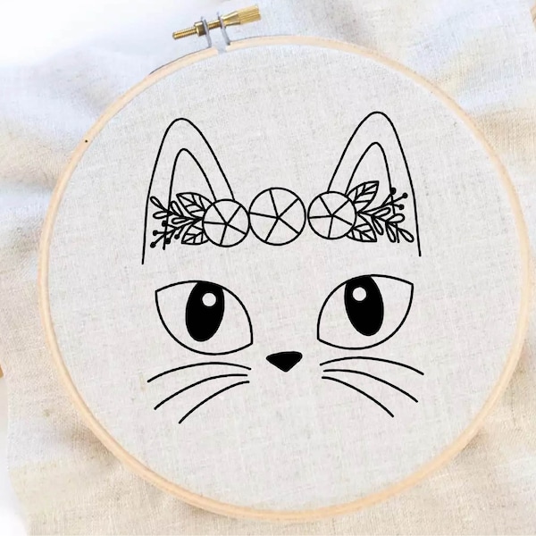Cat Hand Embroidery - Etsy