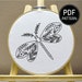 Dragonfly Embroidery Pattern Flower Dragonfly Embroidery Pattern Flower ...