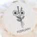 Birth Month Flower Embroidery Pattern February Flower Embroidery Violet ...