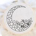 Moon and Roses Embroidery Pattern Moon Flower Embroidery Pattern Moon ...