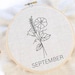 Birth Month Flower Embroidery Pattern February Flower Embroidery Violet ...