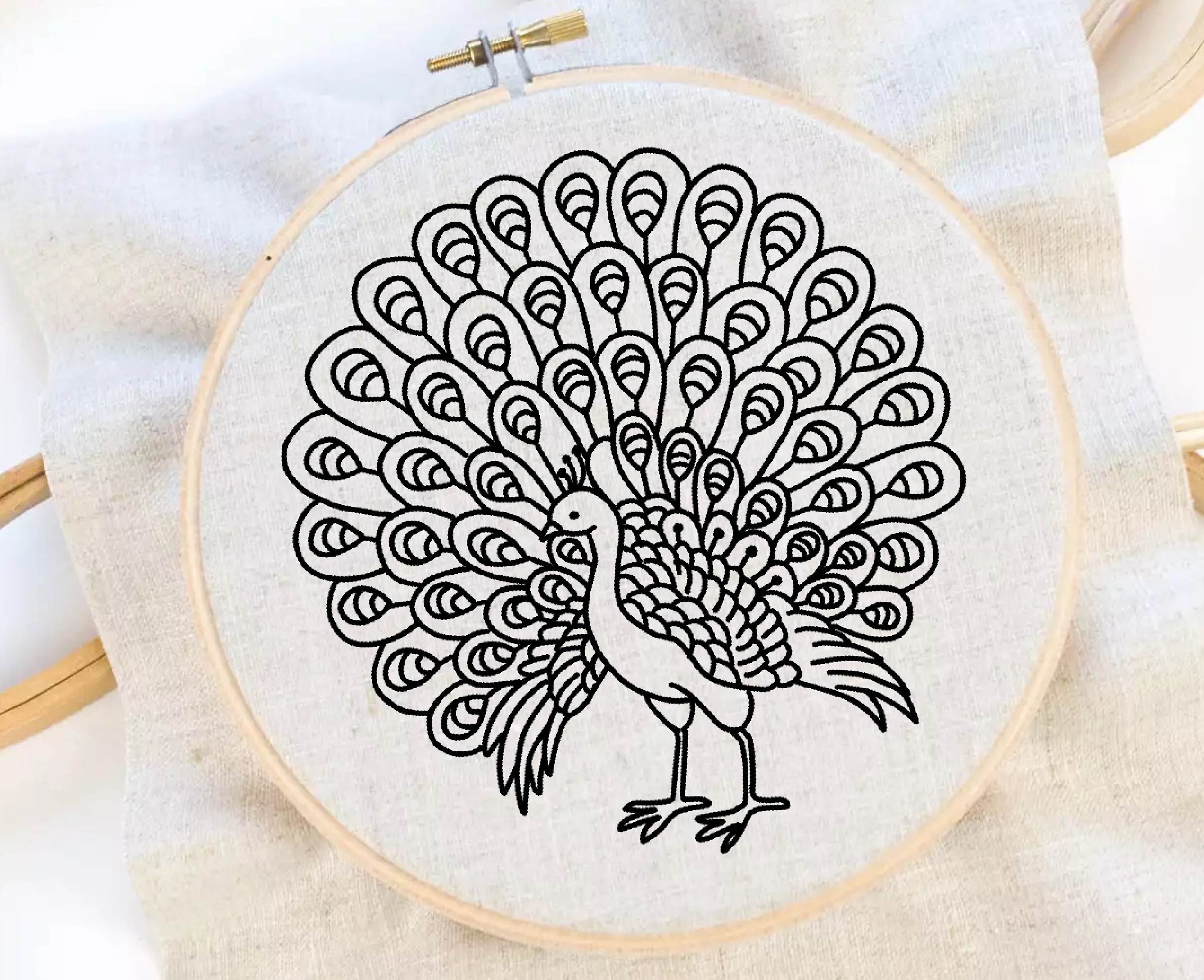 Peacock Embroidery Designs Hand Embroidery