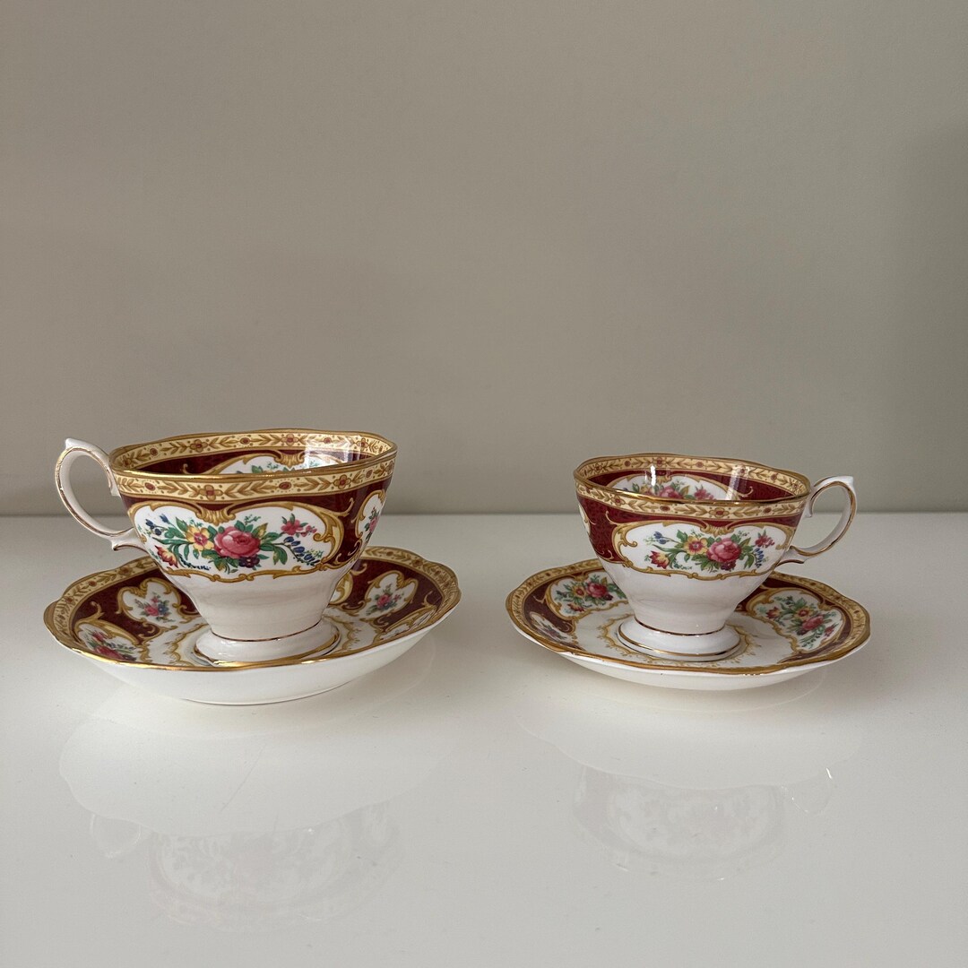 Beautiful Porcelain 4-piece Coffee Set Royal Albert Lady Hamilton ...