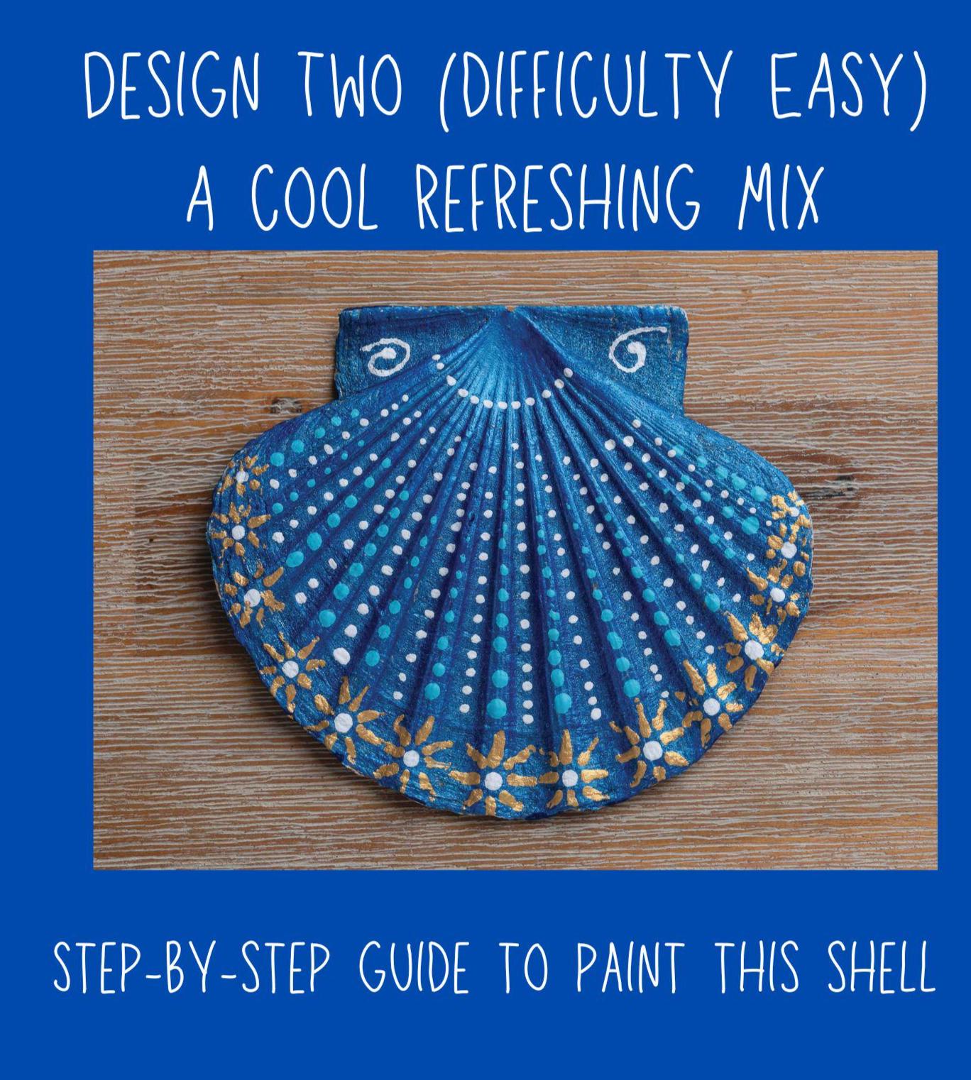 Painted Scallop Shell Pattern, Digital Download, Instant Shell Art ...