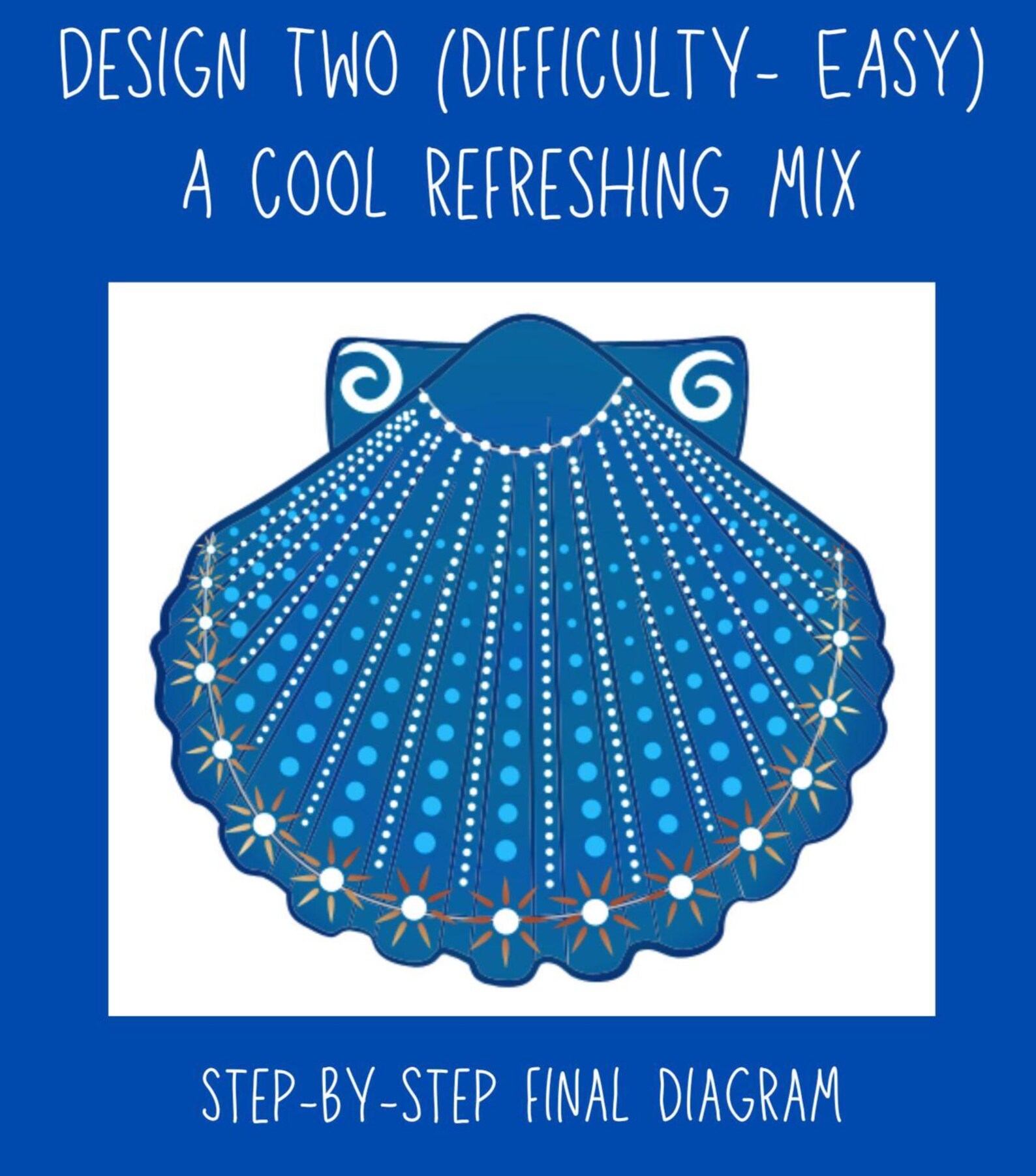 Painted Scallop Shell Pattern, Digital Download, Instant Shell Art ...