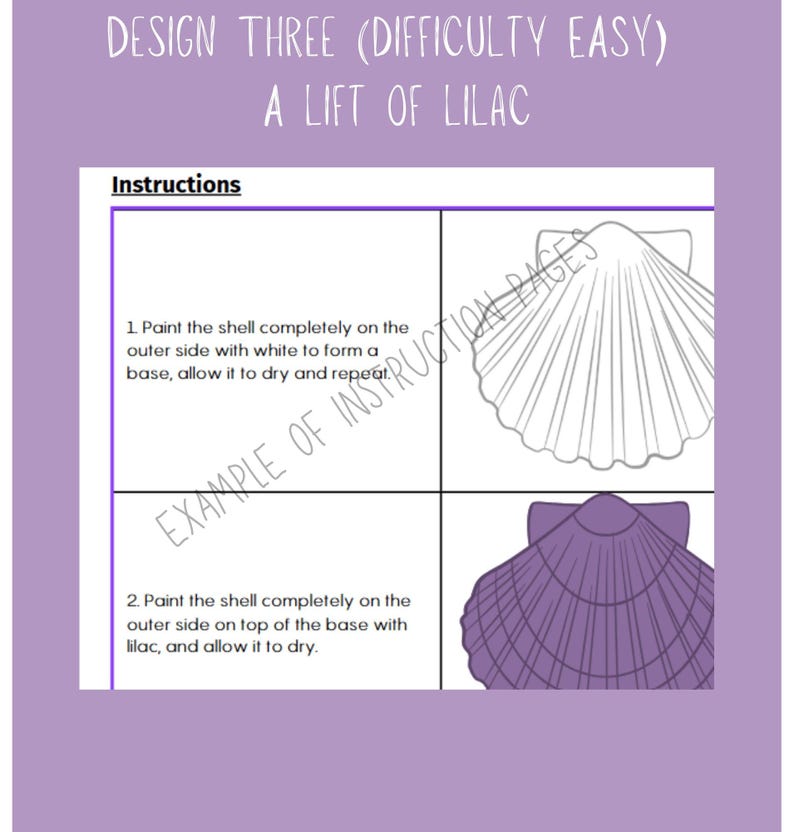 Shell Painting Video Tutorial | Paint a Lilac Scallop Shell | PDF ...