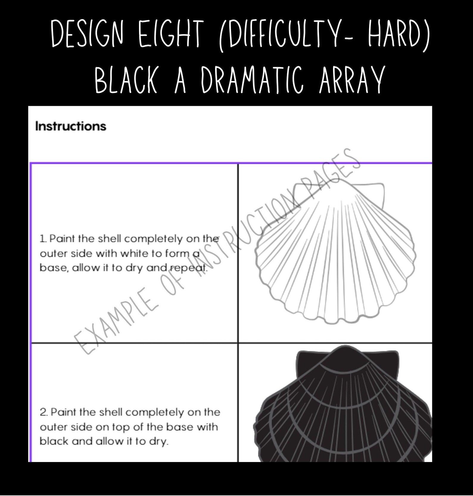 Painted Scallop Shell Patterns, Digital Downloads, Instant Shell Art ...