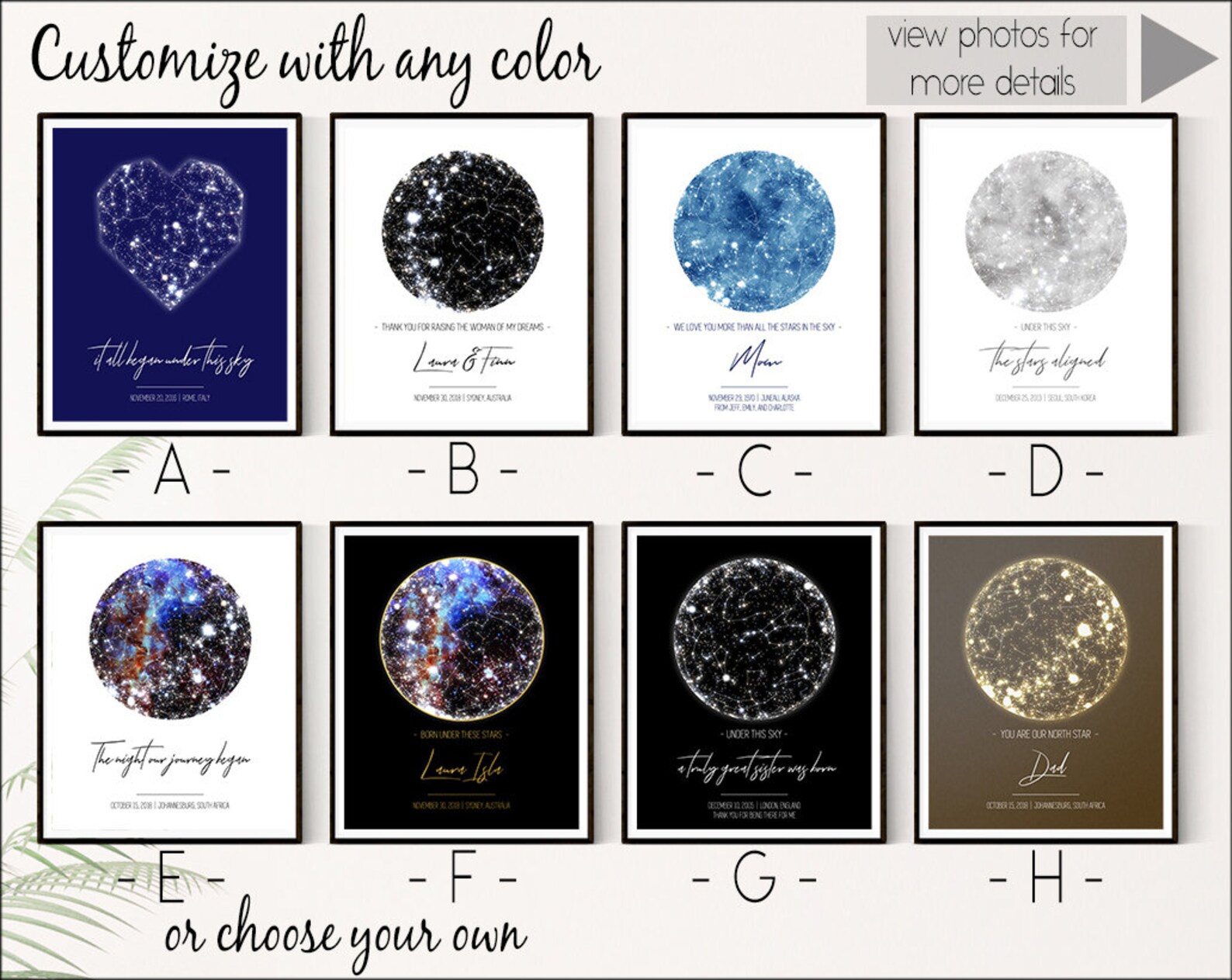 PERSONALISED Star Map Custom Star Map Print Star Map - Etsy
