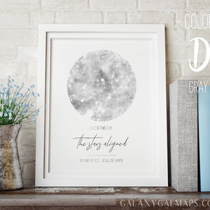 CUSTOM Star Map Print, Night Sky Star Map Birthday, Personalize ...