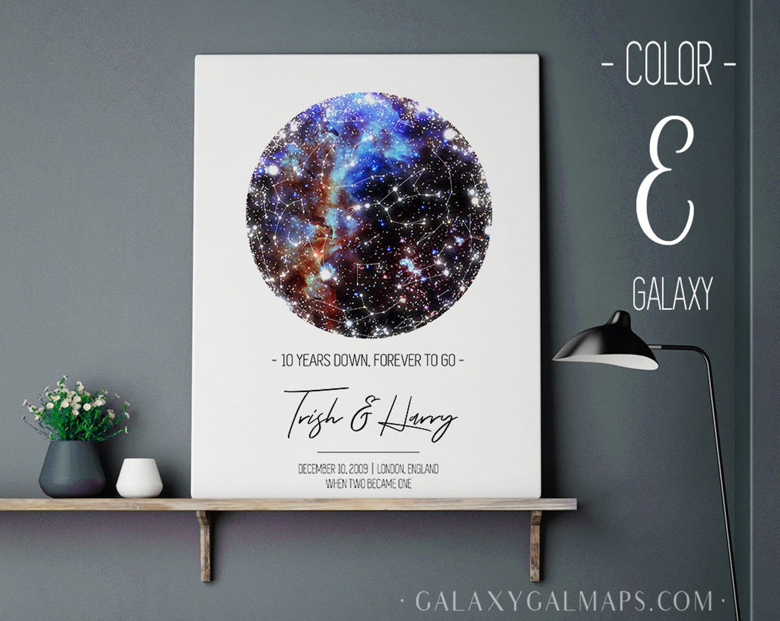 Custom Night Sky Star Map by Date Printable Wedding Gift - Etsy