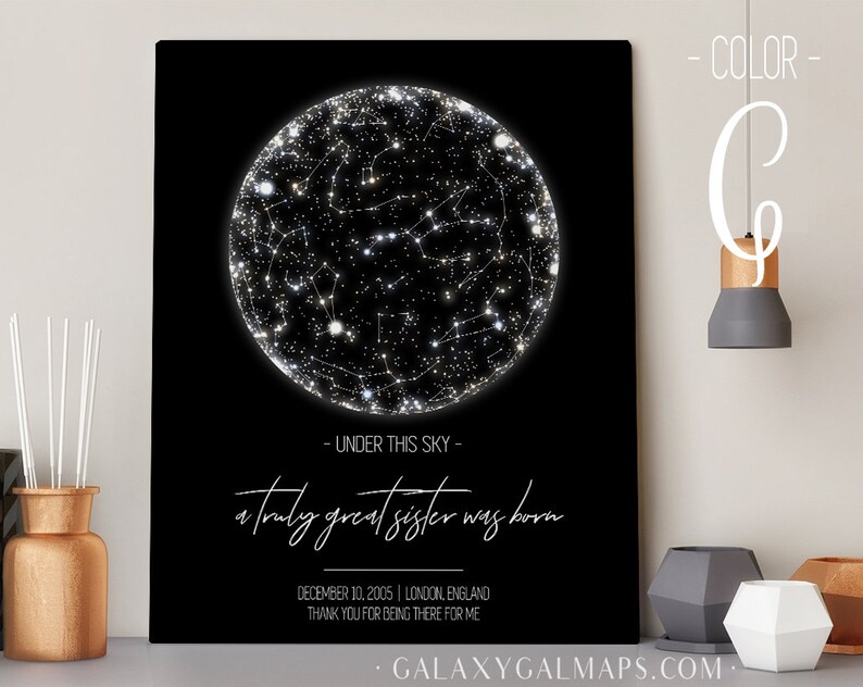 Night Sky Print Night Sky Map Printable Engagement Gift - Etsy