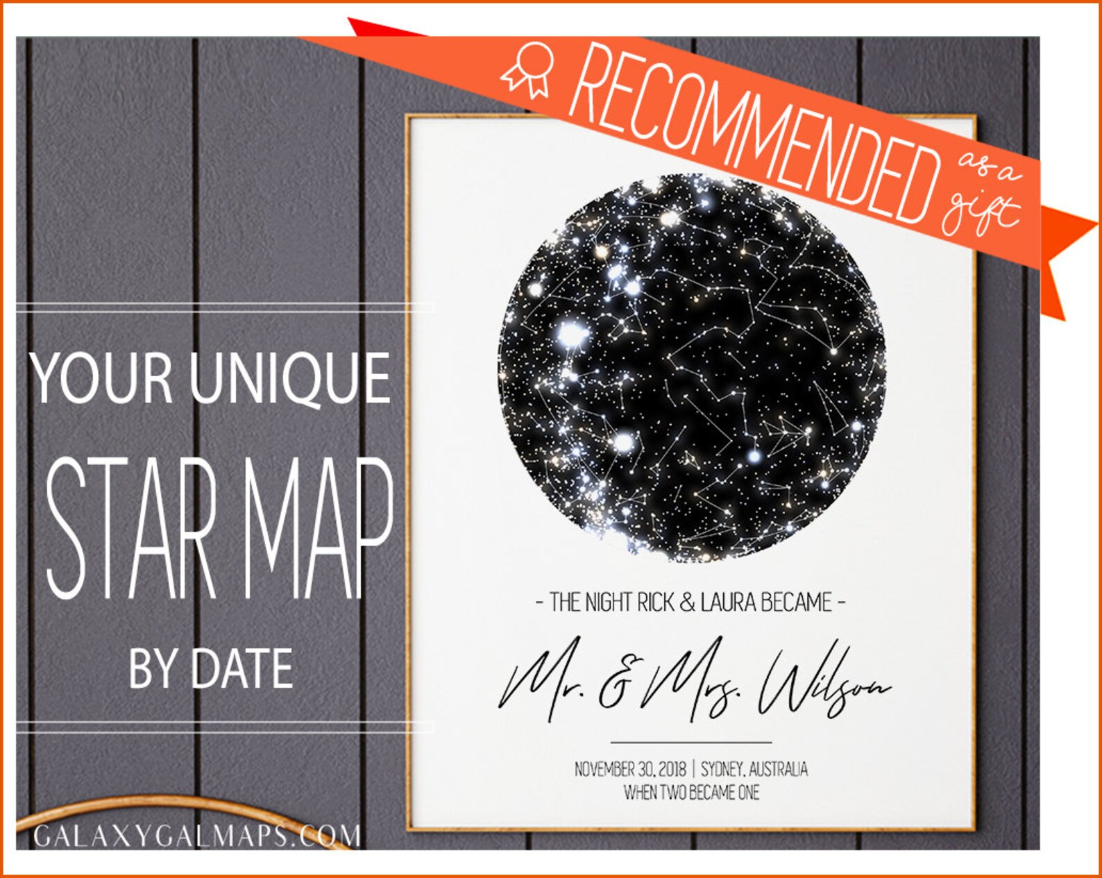 Custom Night Sky Star Map by Date Printable Wedding Gift - Etsy