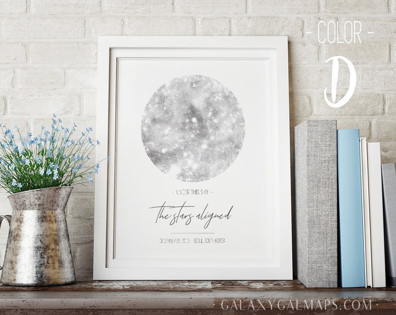 Night Sky Print Night Sky Map Printable Engagement Gift - Etsy