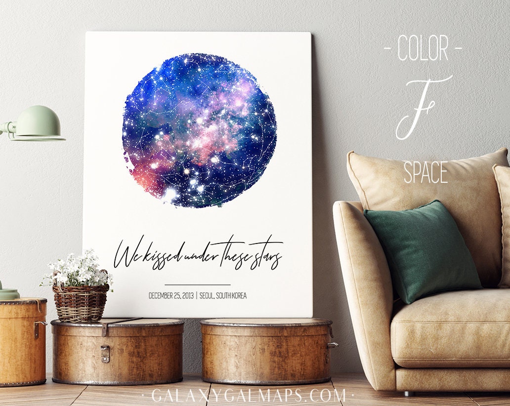 Star Chart Poster Star Chart Art Print Space Decor | Etsy Canada