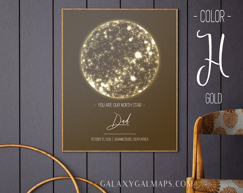 Star Map Print Custom By Date PRINTABLE Star Chart Poster | Etsy