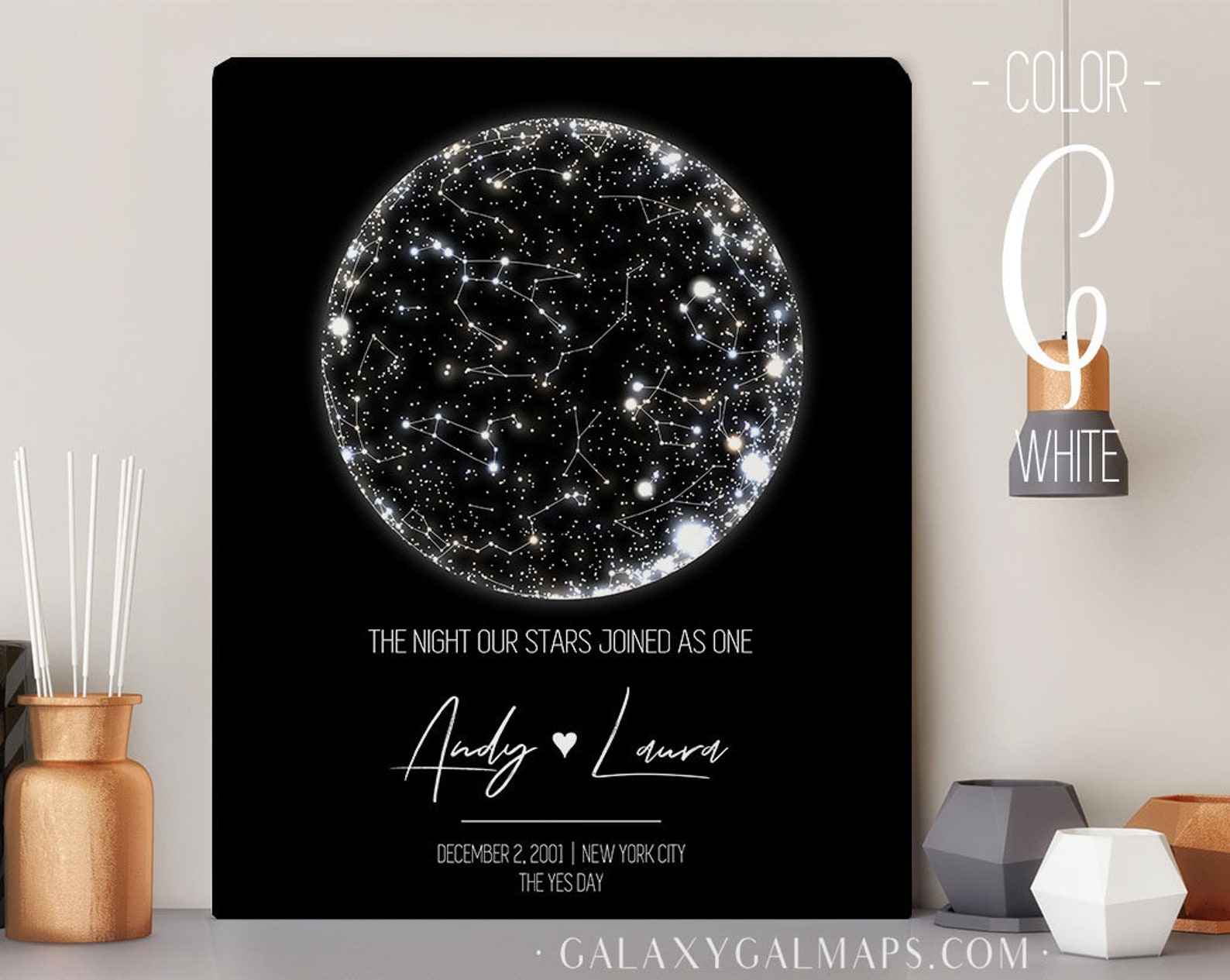 Custom Night Sky Star Map by Date Printable Wedding Gift - Etsy