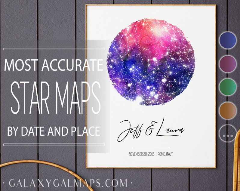 Star Chart Poster Star Chart Art Print Space Decor | Etsy Canada