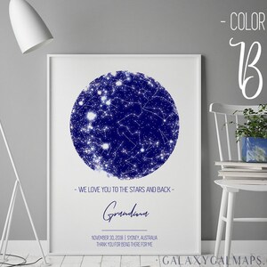 Personalized Gift for Teacher, Alignment of Stars Printable Map, Mentor ...