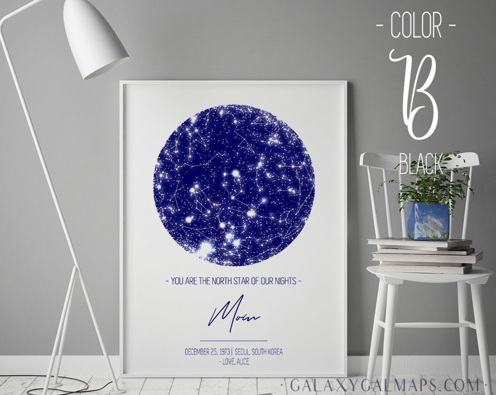 Mothers Day Gift Idea REAL Star Map From Daughter to Mom | Etsy