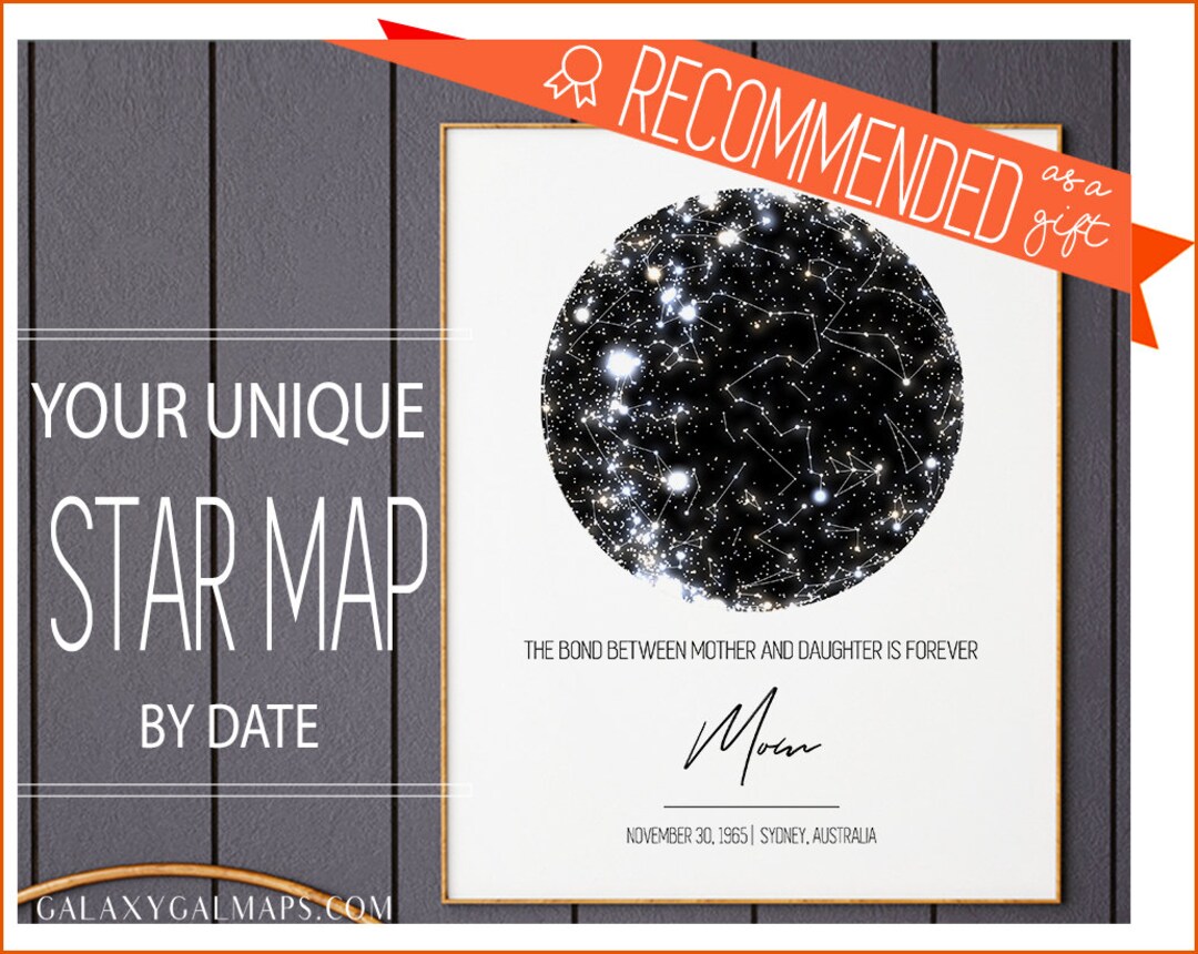 Mother’s Day Gift Idea | REAL Star Map | From Daughter to Mom Gift ...
