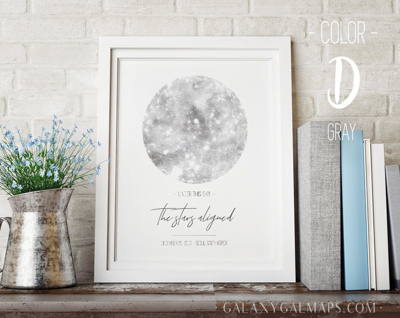 Star Map Print Custom By Date PRINTABLE Star Chart Poster | Etsy