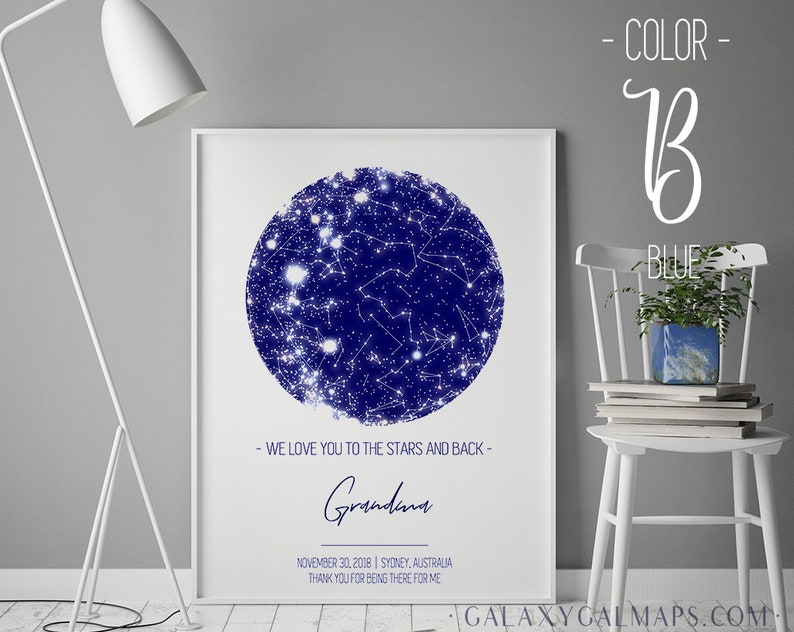 Star Map Print Custom By Date PRINTABLE Star Chart Poster | Etsy