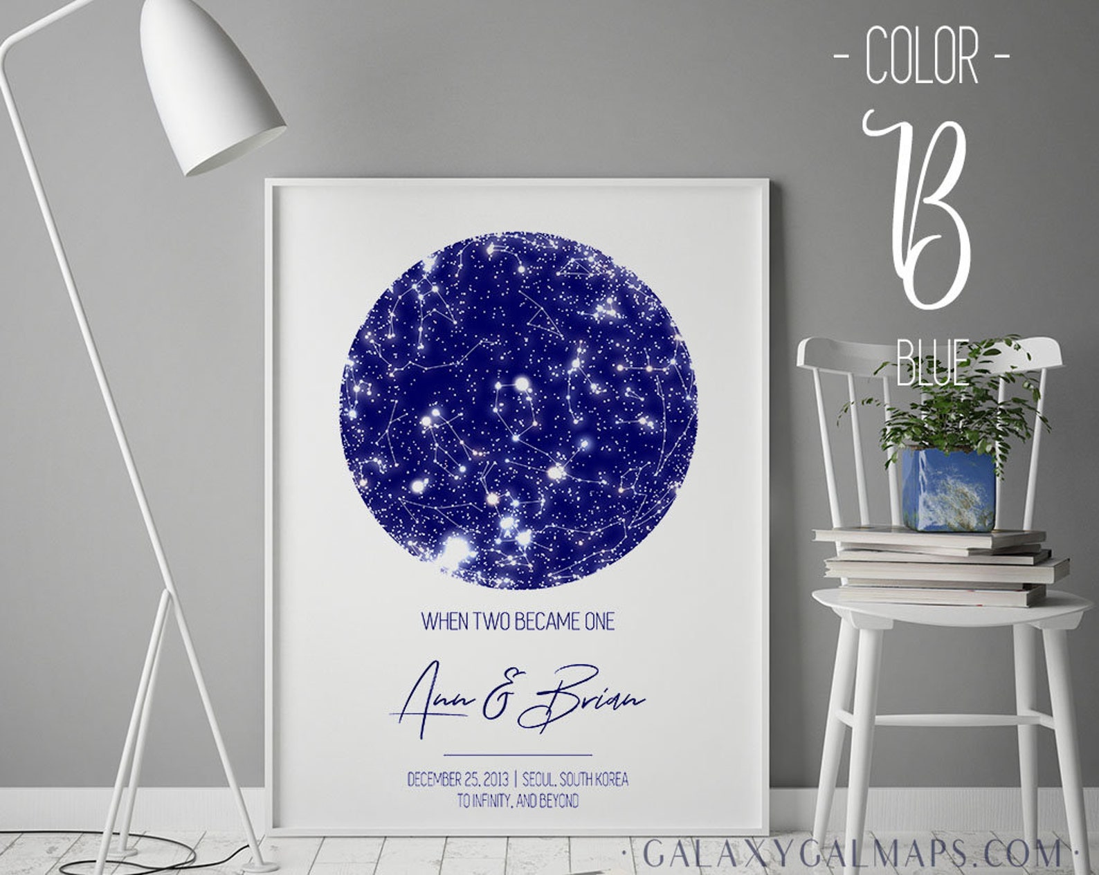 Custom Night Sky Star Map by Date Printable Wedding Gift - Etsy