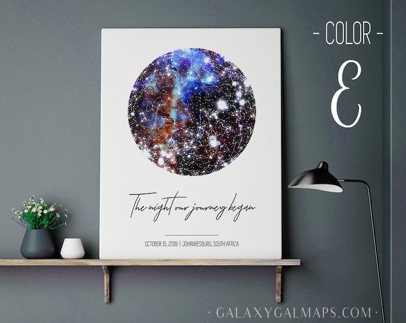 Night Sky Print Night Sky Map Printable Engagement Gift - Etsy