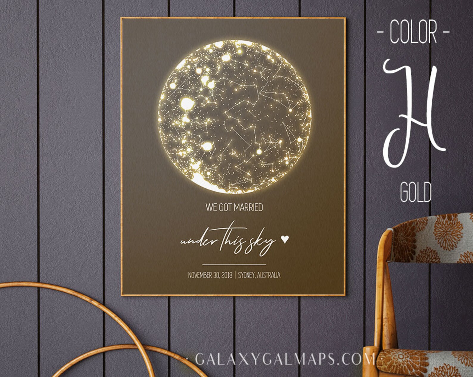 Custom Night Sky Star Map by Date Printable Wedding Gift - Etsy