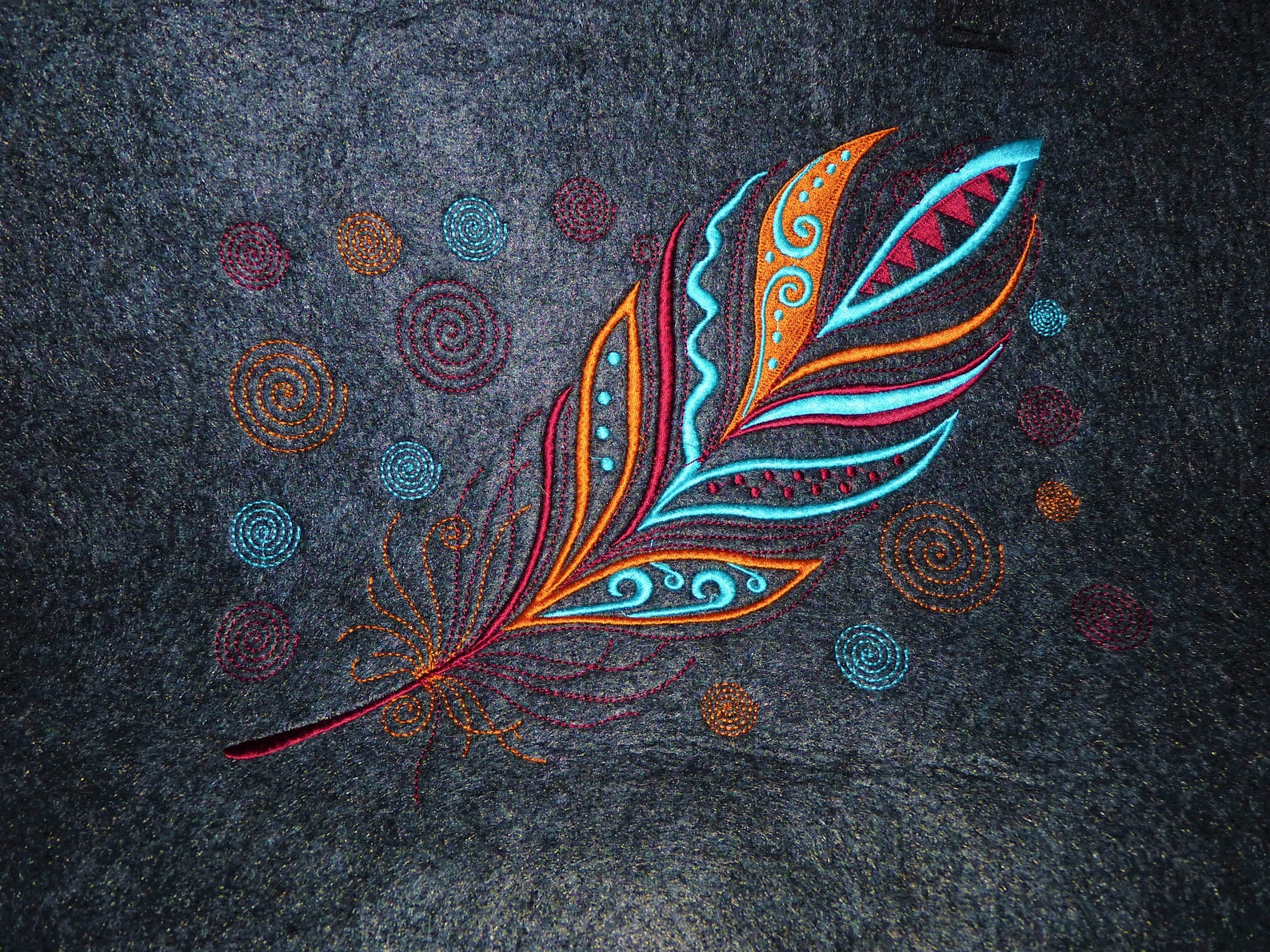 Feather Embroidery Design Feder Stickdatei 9 Sizes 9 Größen | Etsy