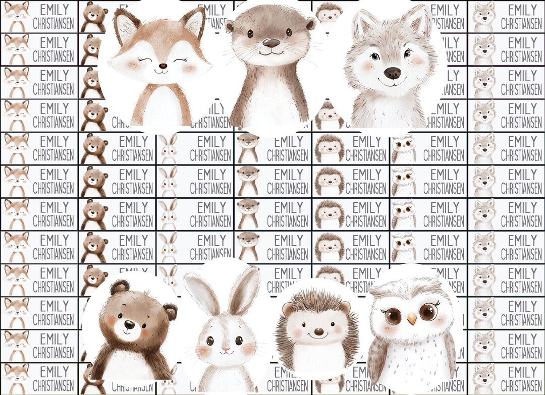 Name Stickers, School Stickers, Labels With Name, Personalized, Girls ...