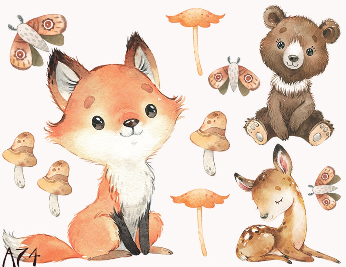 Vinyl Sticker Fuchs Sticker Bär Sticker Woodland Sticker - Etsy.de