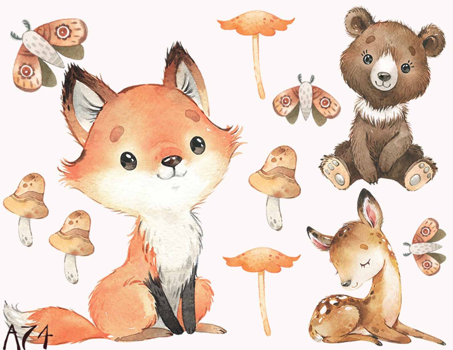 Vinyl Sticker Fuchs Sticker Bär Sticker Woodland Sticker - Etsy.de