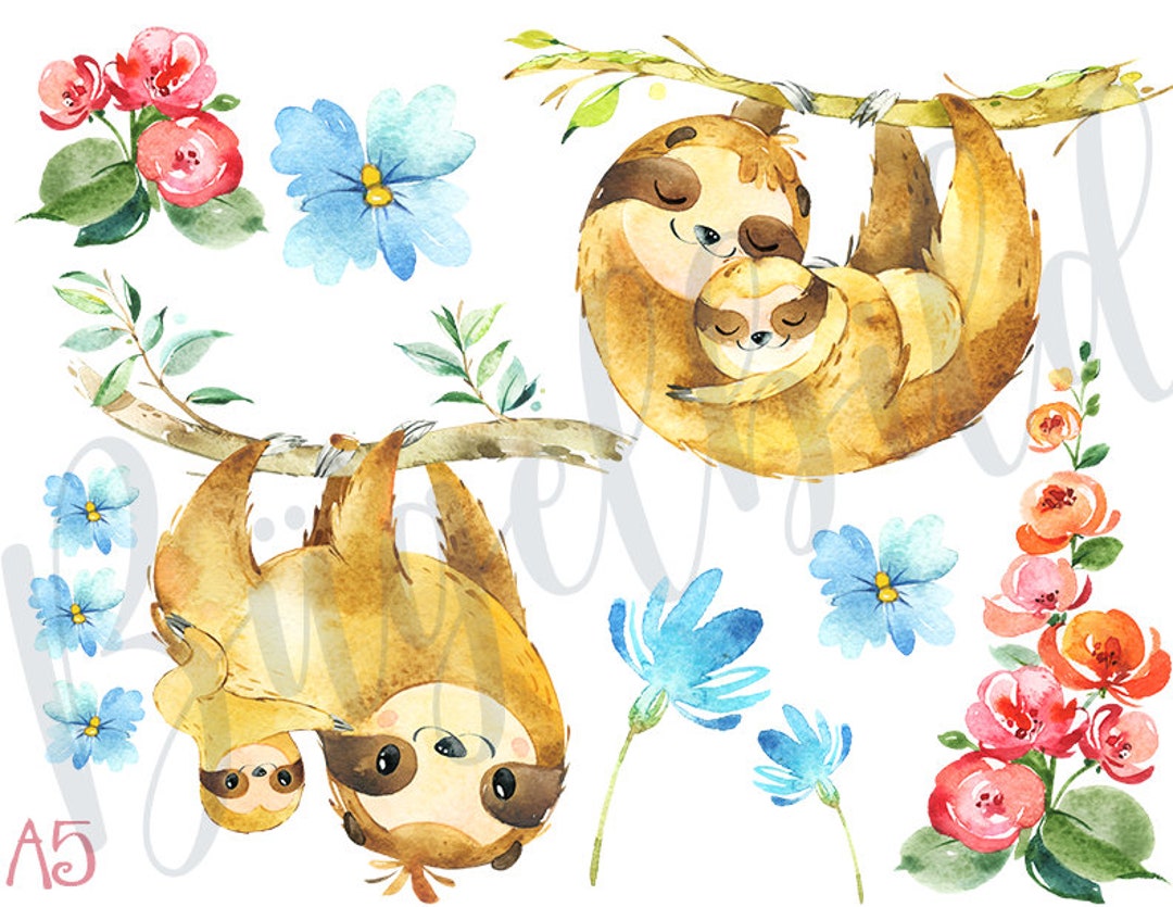 Ironing Picture Sloth, Vinyl Sticker or Fabric Patch, Sloth Design ...