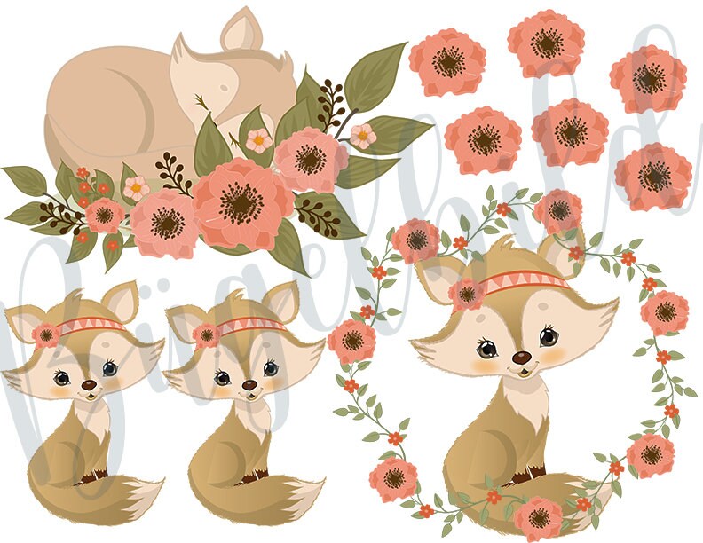 Bügelbild Fuchs Babyfuchs Baby Applikation Decal | Etsy