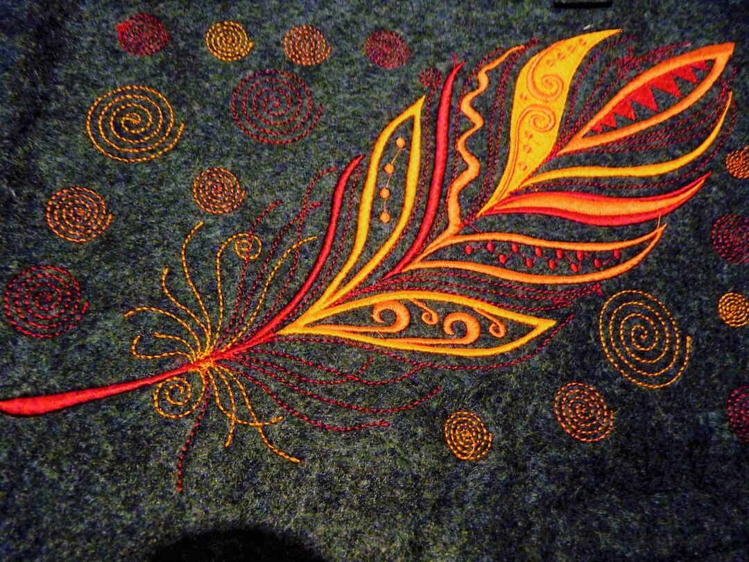 Feather Embroidery Design, Feder Stickdatei 9 Sizes, 9 Größen! - Etsy.de