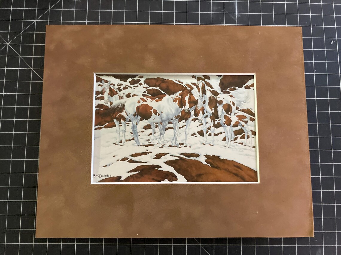 Bev Doolittle 'pintos' Art Card Print, Matted Suede 8x10 - Etsy