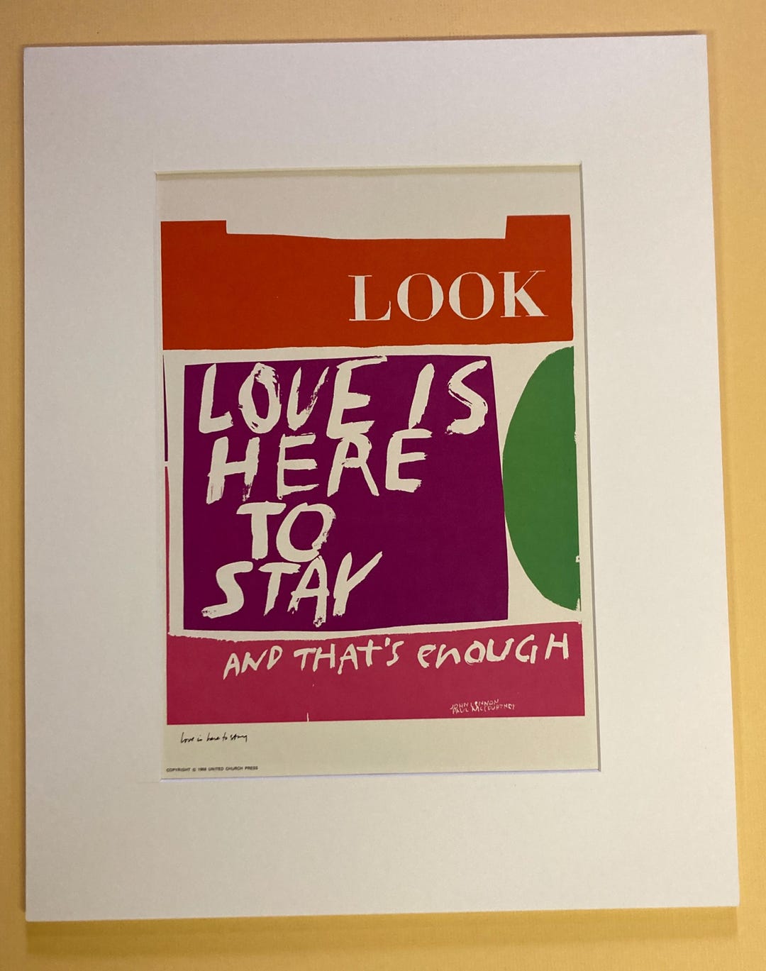 Sister Mary Corita Kent Love is Here to Stay 10x14 1968 Vintage Art ...