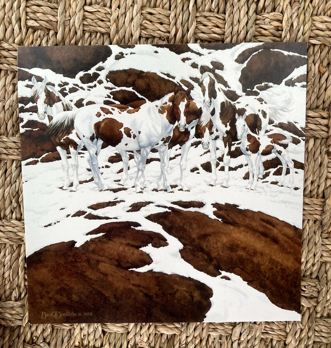 DOOLITTLE Bev PINTOS Vintage Recycled Paper Art Print Matted in Hand ...