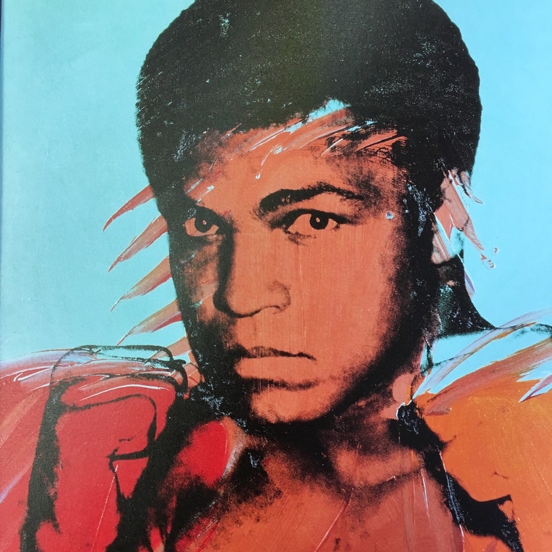 Vintage 1993 Andy Warhol Muhammad Ali Print, Matted 12x12 - Etsy