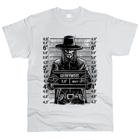 Anonymous Mugshot Men T-shirt | Etsy