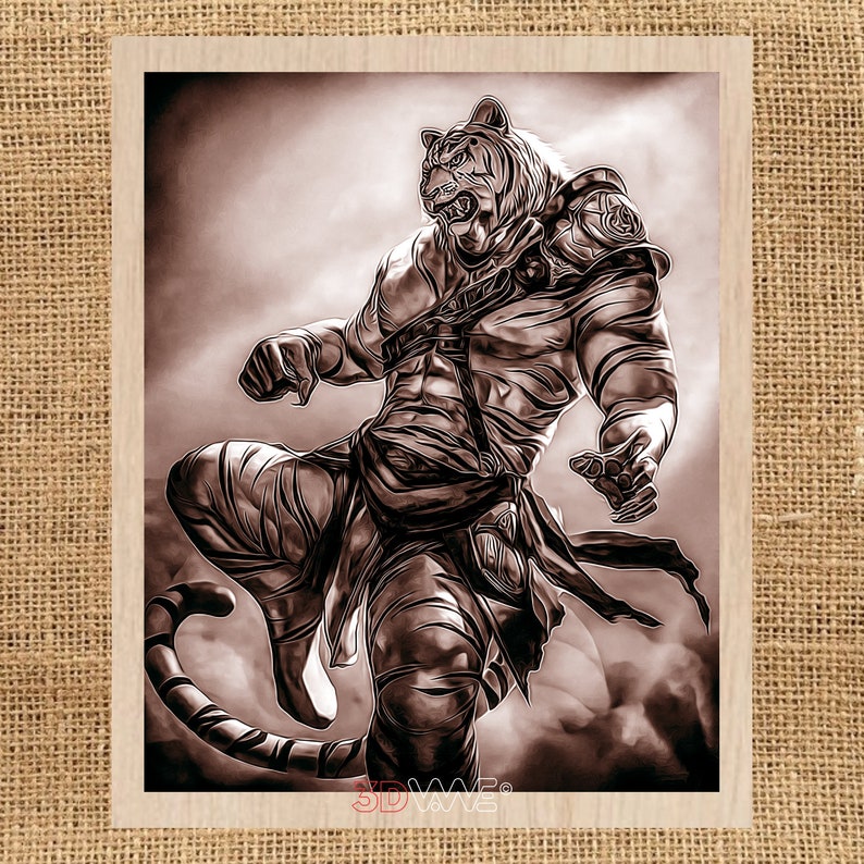 Digital Laser Cut File FIGHTING TIGER Laser Cut Files for - Etsy