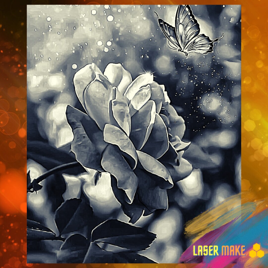 Digital Laser Cut File Flower Laser-ready-file-glowforge Fiber Laser ...