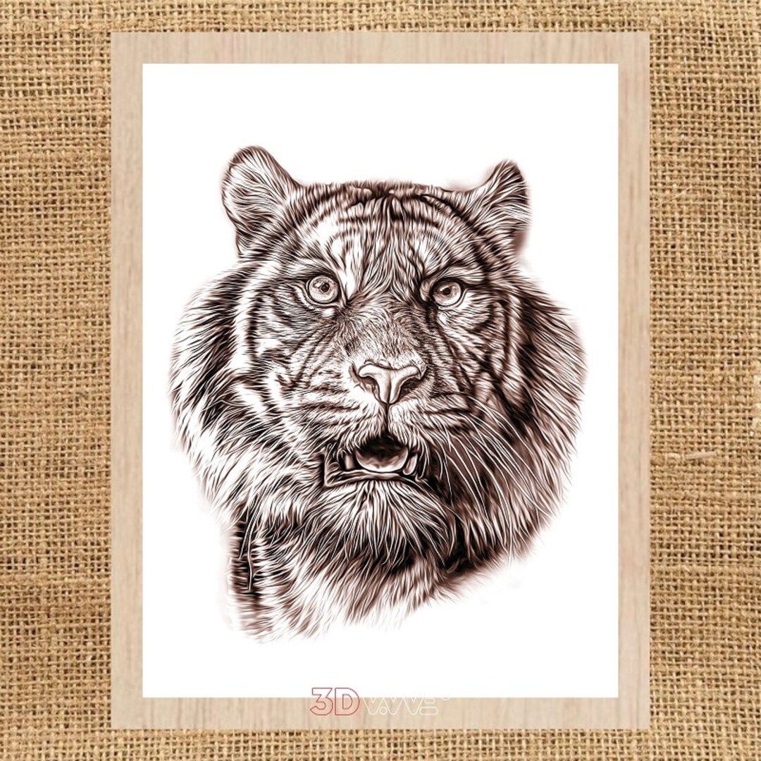 Digital Laser Cut File Tiger Laser Laser Ready file Glowforge Fiber ...