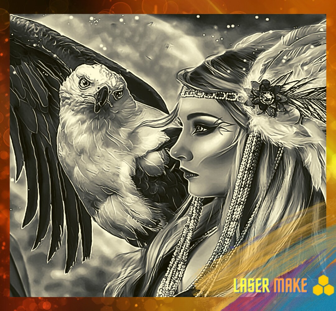 Digital Laser Cut File Woman Laser-ready-file-glowforge Fiber Laser ...